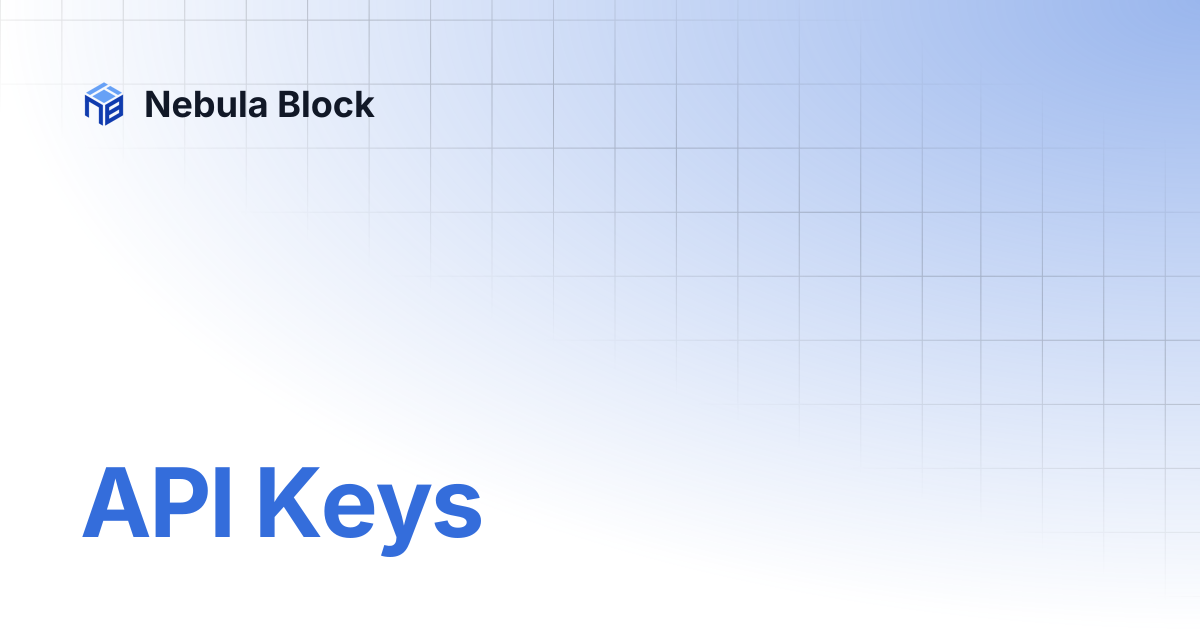 Api Keys Nebula Block